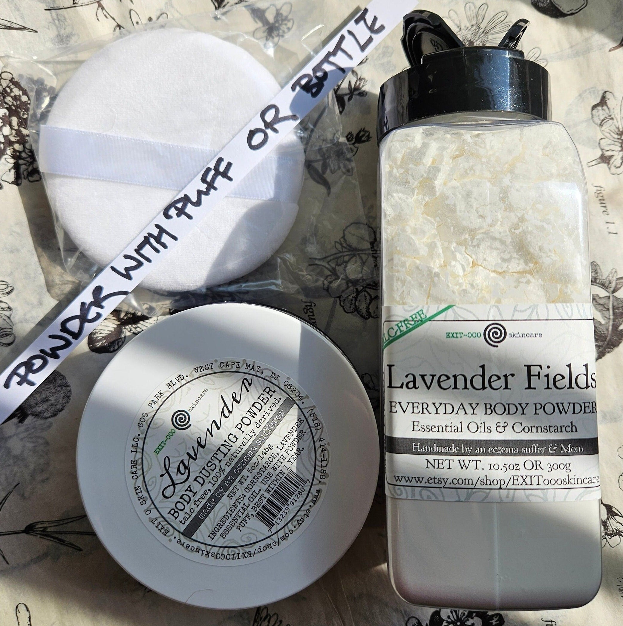 Spec: Lavender Body Dusting Powder with Puff – EXIT 0 SKIN CARE